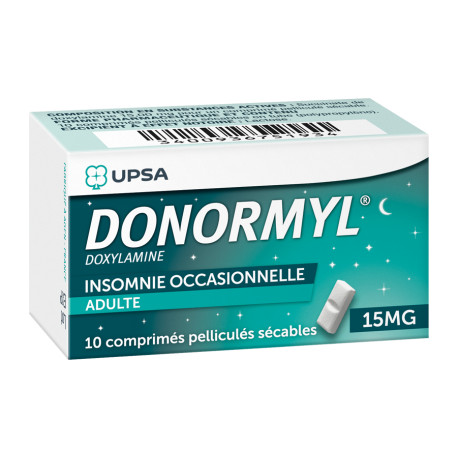 Dornormyl 15 mg 10 comprimés sécables, insomnie occasionnelle