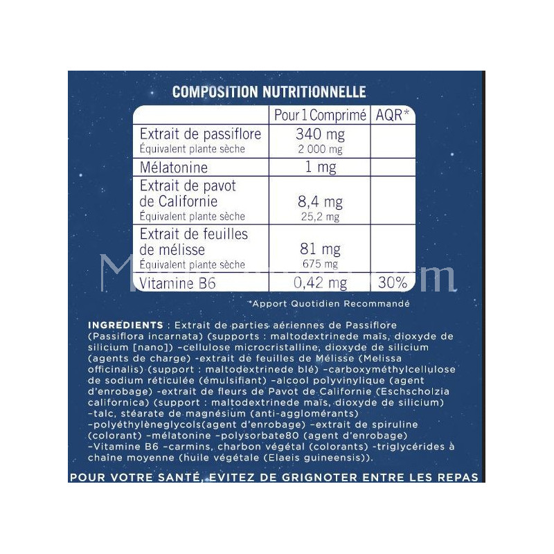 Novanuit triple action 30 comprimés pour adulte à base de plantes et de ...