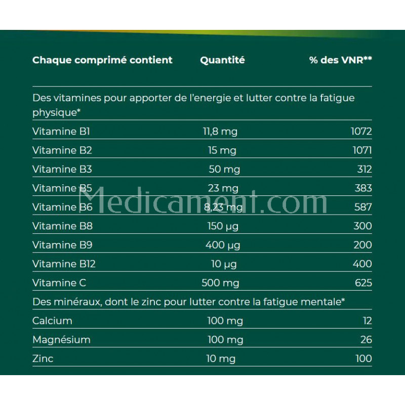 Berocca Energie 30 comprimés à avaler Forme physique