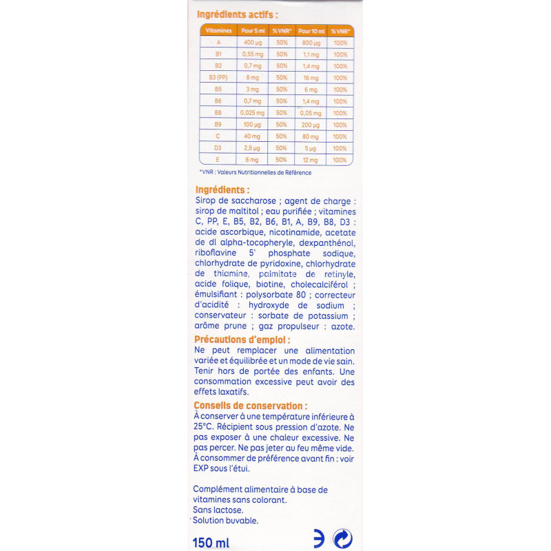 Alvityl Vitalité solution buvable, forme, équilibre et tonus