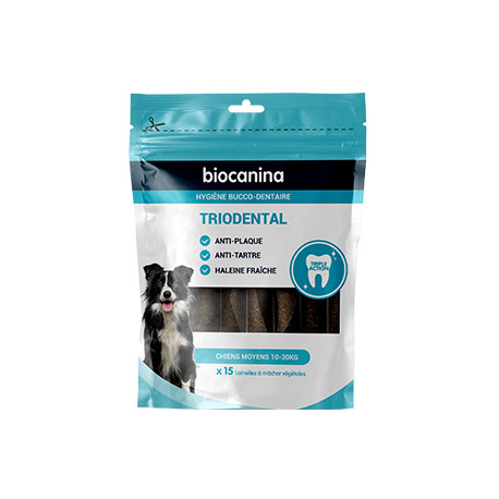 Triodental Chiens moyens Biocanina lamelles à mâcher végétales pour une ...