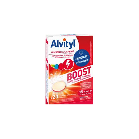 ALVITYL Boost 20 comprimés effervescents à partir de 15 ans Immunité ...