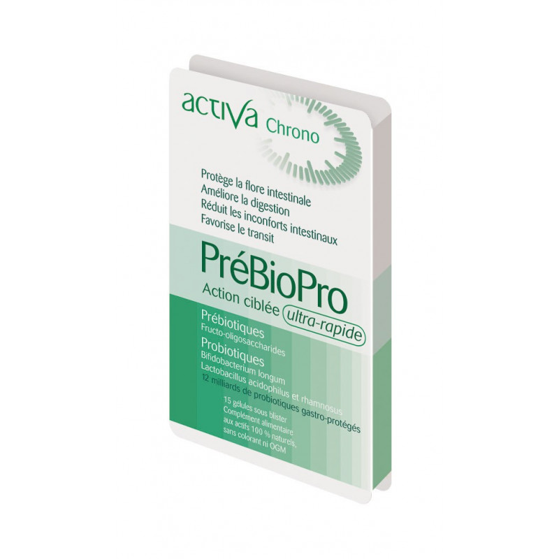 Activa chrono Prébiopro, réequilibre la flore intestinale 15 gélules