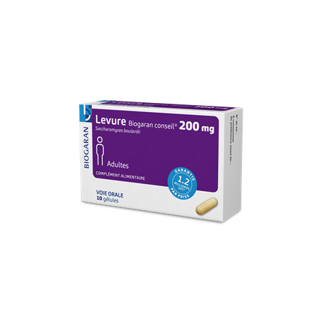 Levure 200 mg Gélules Biogaran Conseil prébiotique pour l'équilibre de ...