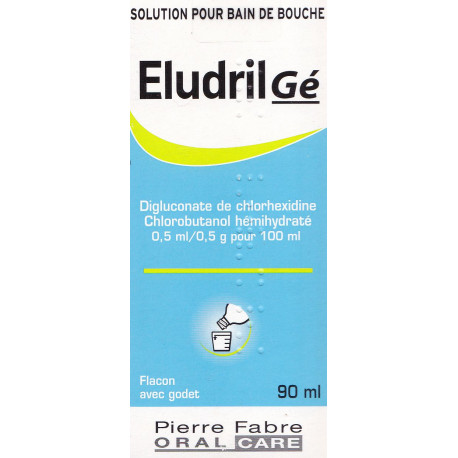 Eludril Gé solution pour bain de bouche avec bouchon doseur 90 ml