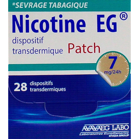 Nicotine EG 7mg/24h Patch nicotine Sevrage tabagique