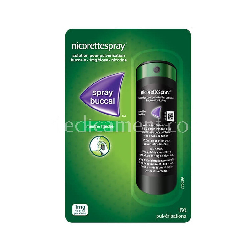 Nicorette Spray 1mg/dose Spray buccal 150 pulvérisations aide au ...