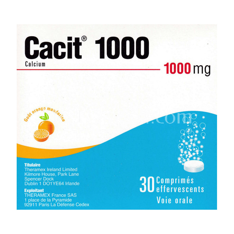 Cacit 1000 mg Comprimés effervescents Carbonate de calcium