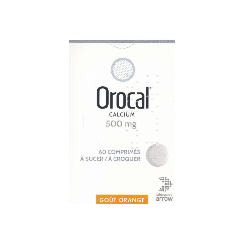Orocal 500 mg Comprimés à croquer ou sucer Carbonate de calcium
