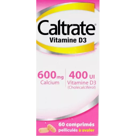 Caltrate Vitamine D3 600 mg/400 UI Comprimés
