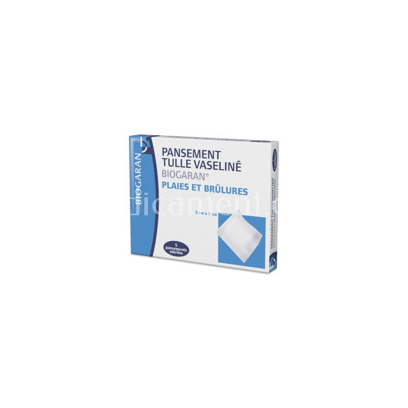 Pansement Tulle vaseliné Biogaran | Plaies et brûlures