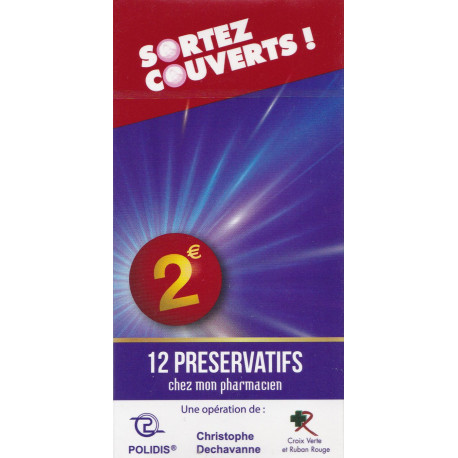 Sortez couvert 12 Préservatifs latex Polidis