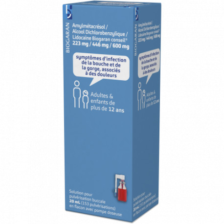 Amylmetacresol / alcool dichlorobenzylique / lidocaïne Collutoire ...