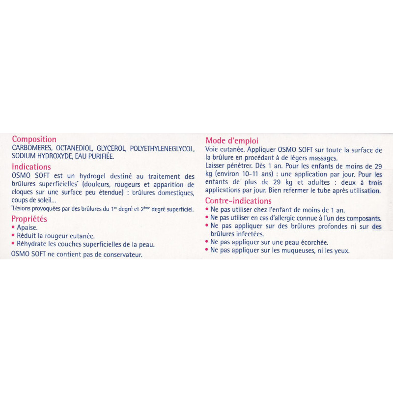 OsmoSoft Brûlures & Coups de soleil Gel Cooper