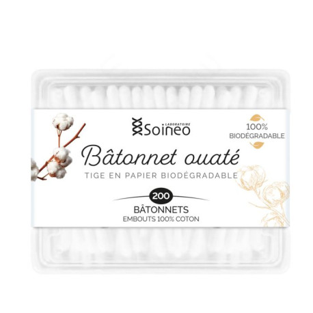 Bâtonnet ouaté Soineo 200 Coton-tiges pour le soin auriculaire