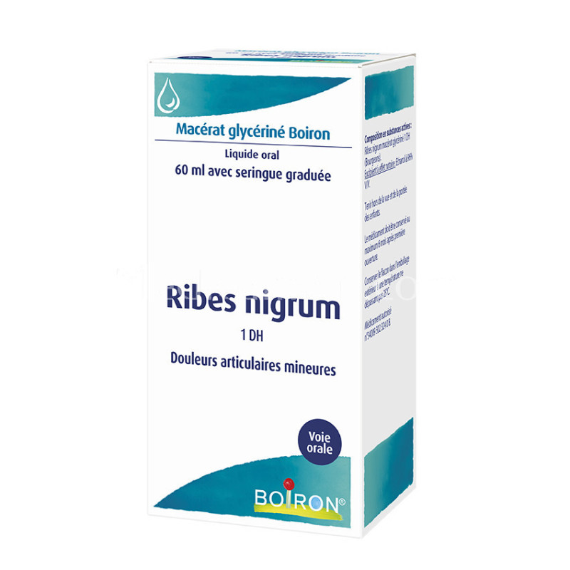 Ribes nigrum Bourgeons 1 DH Macerat glyceriné gouttes Boiron Douleurs ...