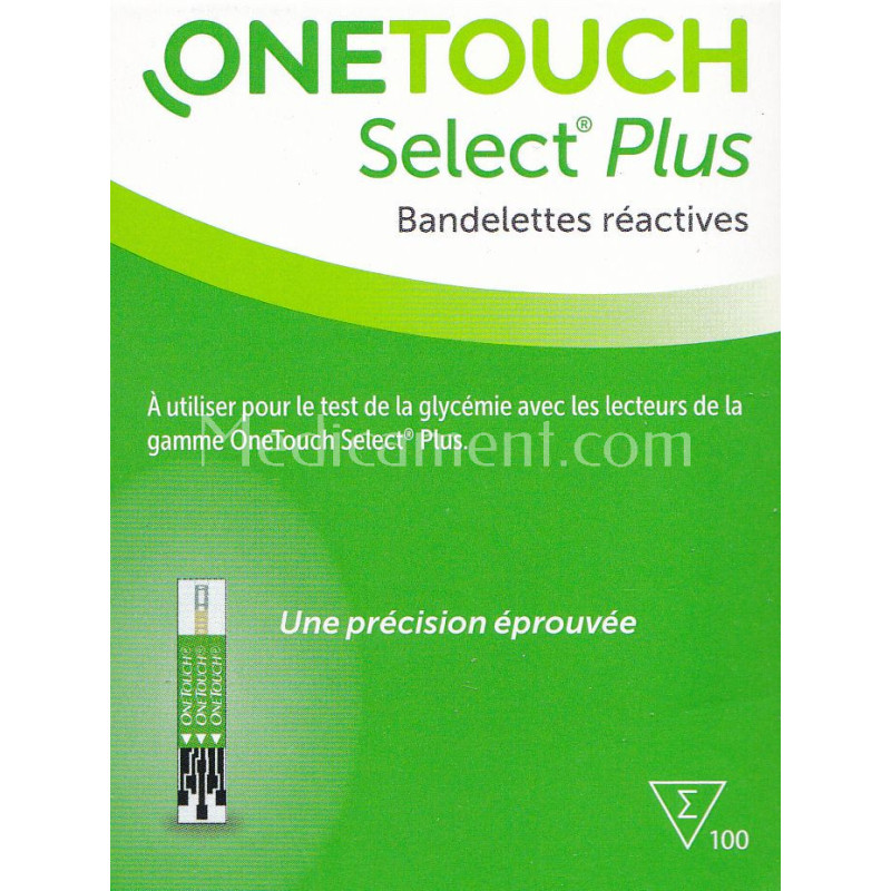 OneTouch Select Plus 100 Bandelettes réactives
