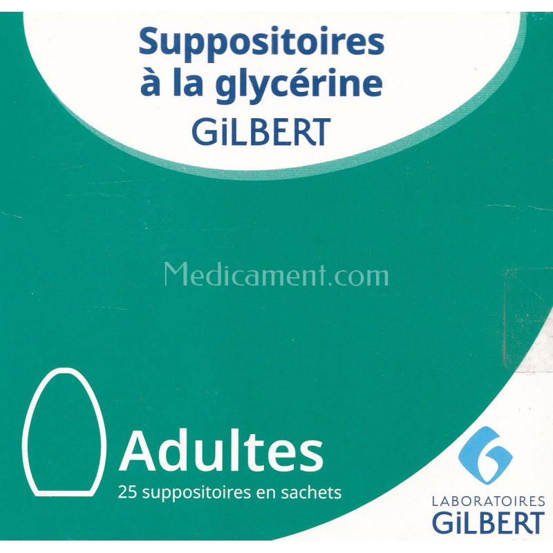 Suppositoires à la glycérine Adultes Gilbert Constipation
