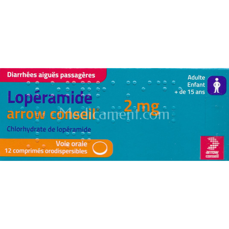 Lopéramide 2mg Comprimés orodispersibles Arrow Conseil diarrhée aiguë ...