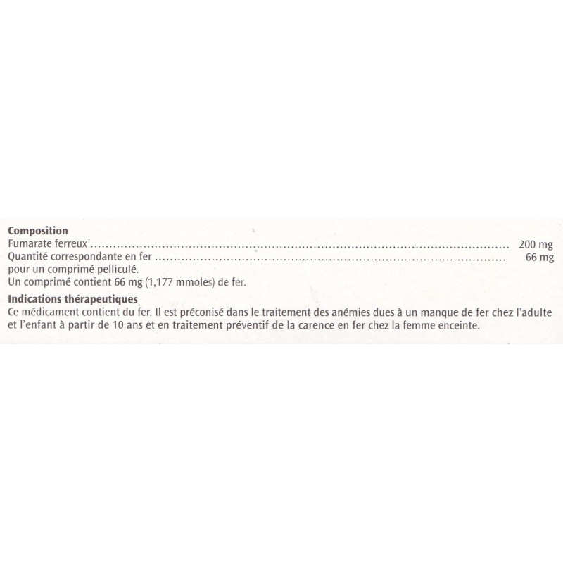 Fumafer 66 mg 100 Comprimés pelliculés