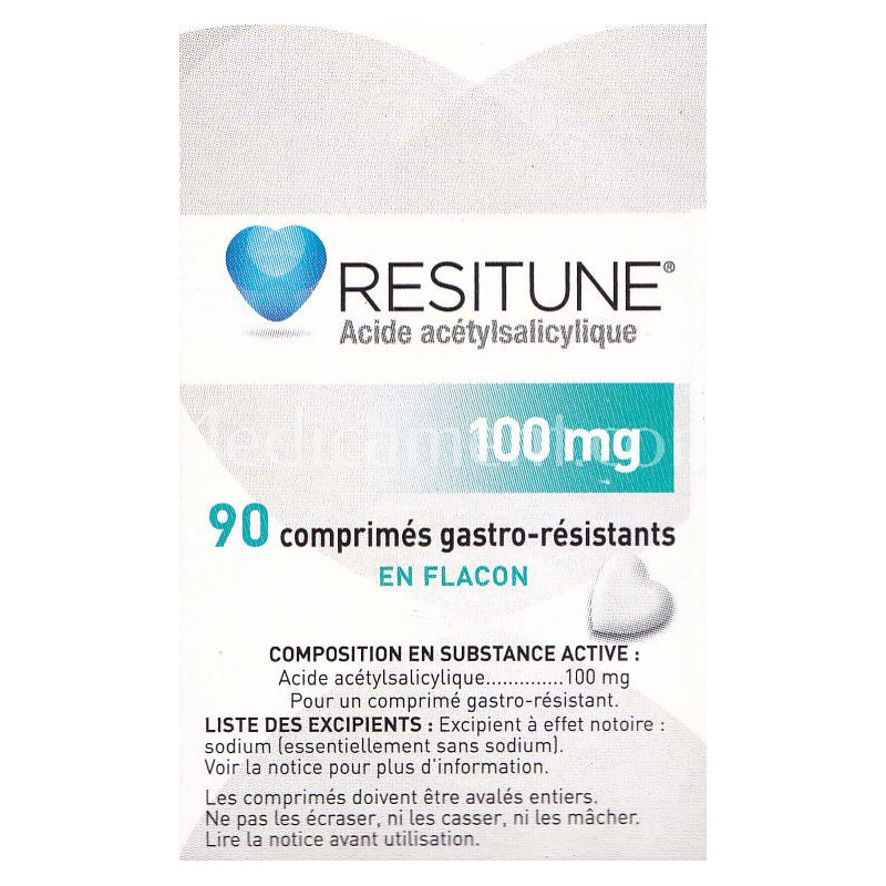 Résitune 100 mg x30 x90 Comprimés Anti-agrégant plaquettaire