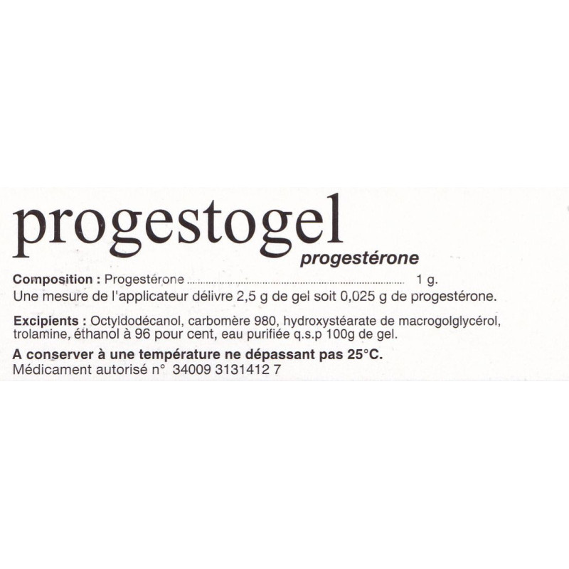 Progestogel 1 % Progestérone Gel pour application cutanée 80 g