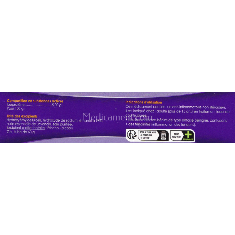 Ibufetum 5 % Gel ibuprofène 50 g