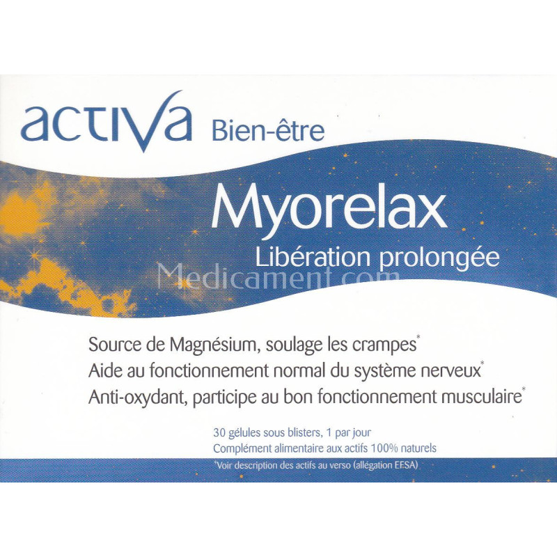 Activa Bien-être Myorelax 30 gélules décontractant musculaire