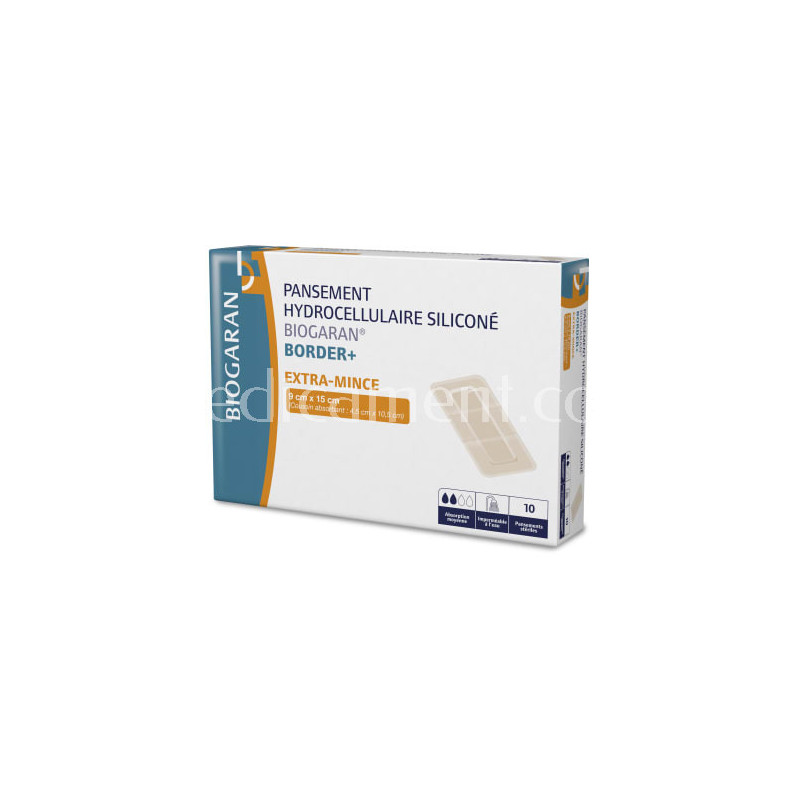 Pansements Hydrocellulaires siliconés Border+ Extra-mince Biogaran