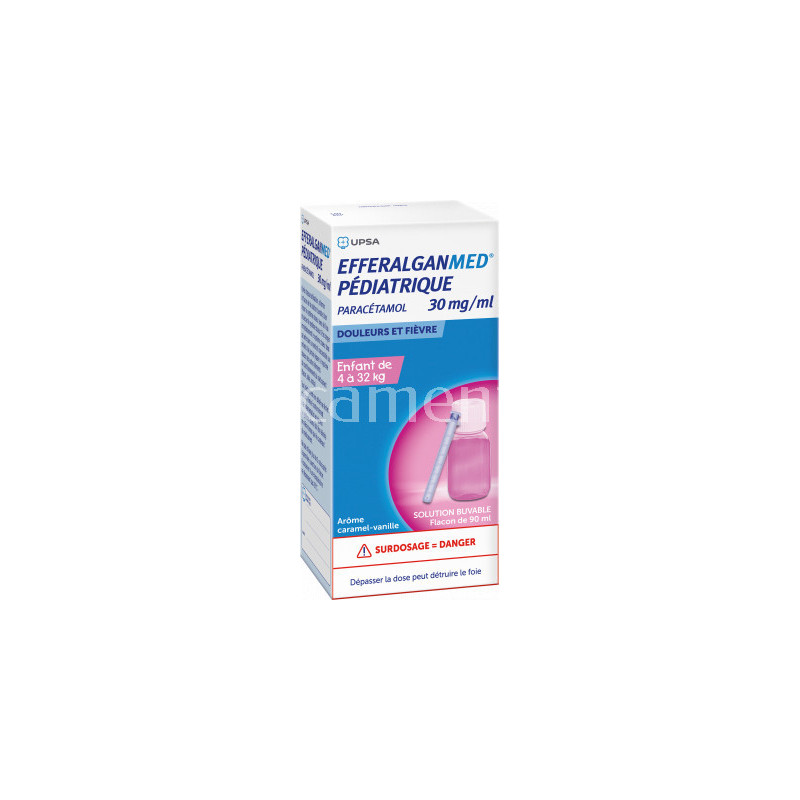EfferalganMed Pédiatrique 30mg/ml Solution buvable Douleur et fièvre ...