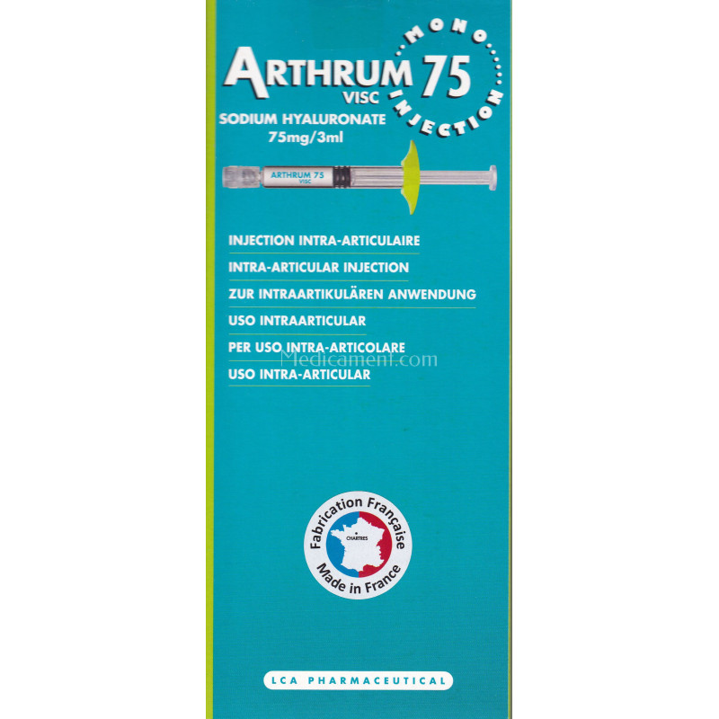 Arthrum Visc Mono 75 Injection Seringue pré-remplie LCA Pharmaceutical
