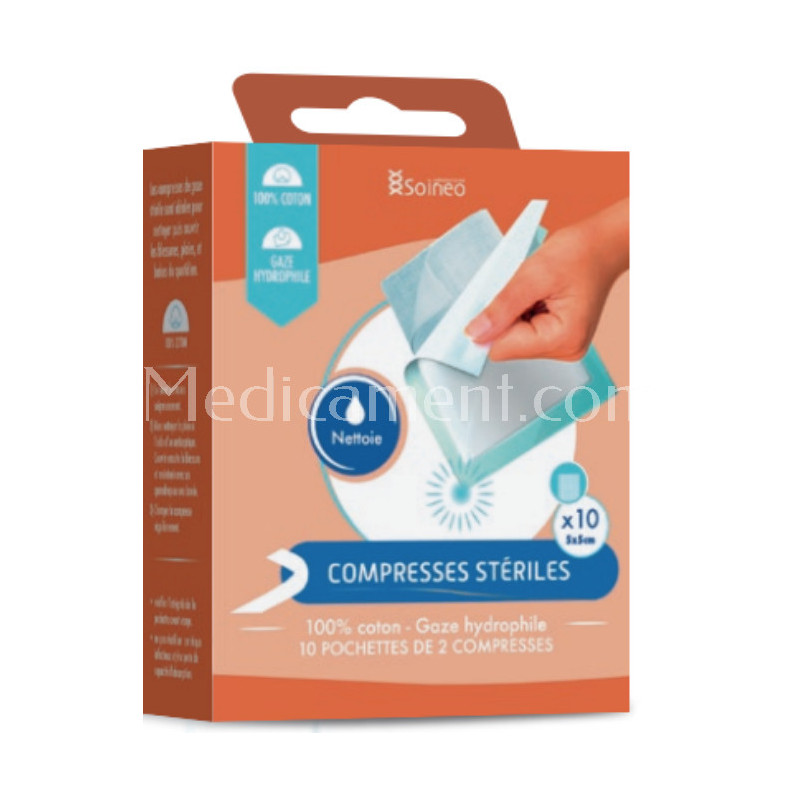 Compresses Stériles de gaze 5x5 cm Soineo