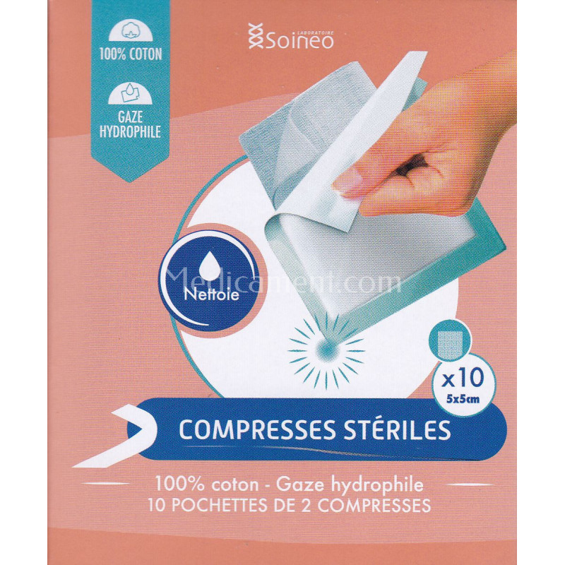 Compresses Stériles de gaze 5x5 cm Soineo