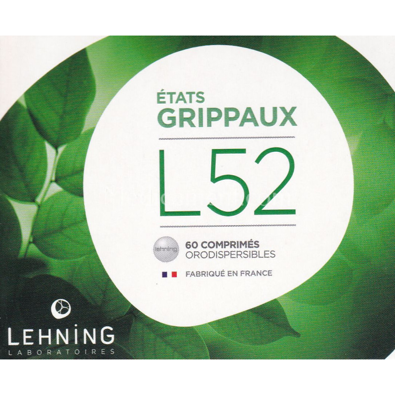 L52 États grippaux Comprimés orodispersibles Lehning