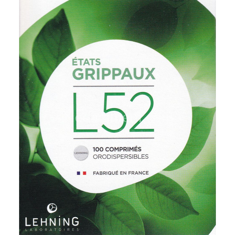 L52 États grippaux Comprimés orodispersibles Lehning