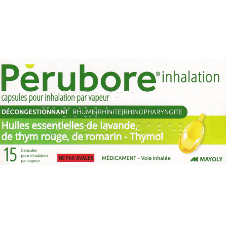 Pérubore 15 Capsules pour inhalation par vapeur