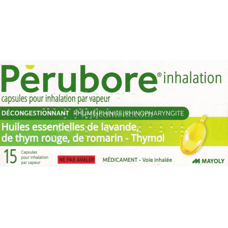 Pérubore 15 Capsules pour inhalation par vapeur