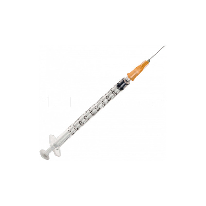 Seringue Luer Slip 1ml avec Aiguilles 25G Boite de 100