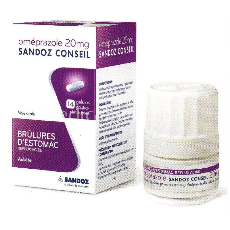 Oméprazole 20 mg Gélules Sandoz Conseil