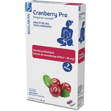 Cranberry Pro 14 Gélules Biogaran Conseil | Bien-être urinaire