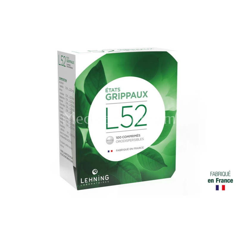 L52 États grippaux Comprimés orodispersibles Lehning