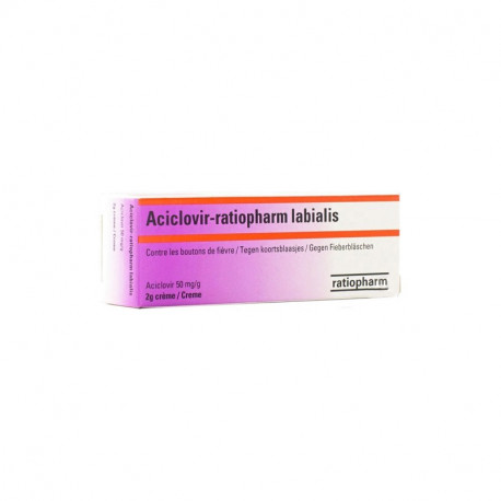 Aciclovir crème tube de 2g Ratiopharm conseil, herpès labial