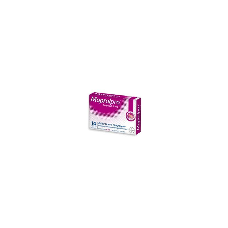 Mopralpro omeprazole 20 mg boîte de 14 comprimés, médicament