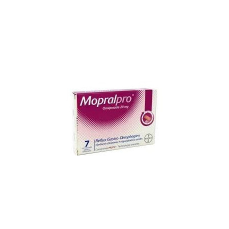Mopralpro omeprazole 20 mg boîte de 7 comprimés, médicament