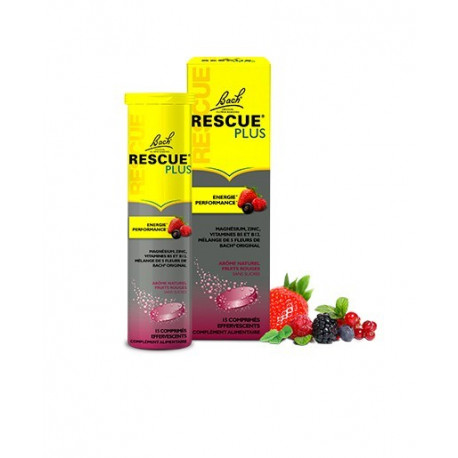Rescue Plus 15 comprimés effervescents goût fruits rouge