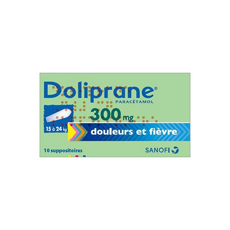 Doliprane 300 mg boîte de 10 suppositoires