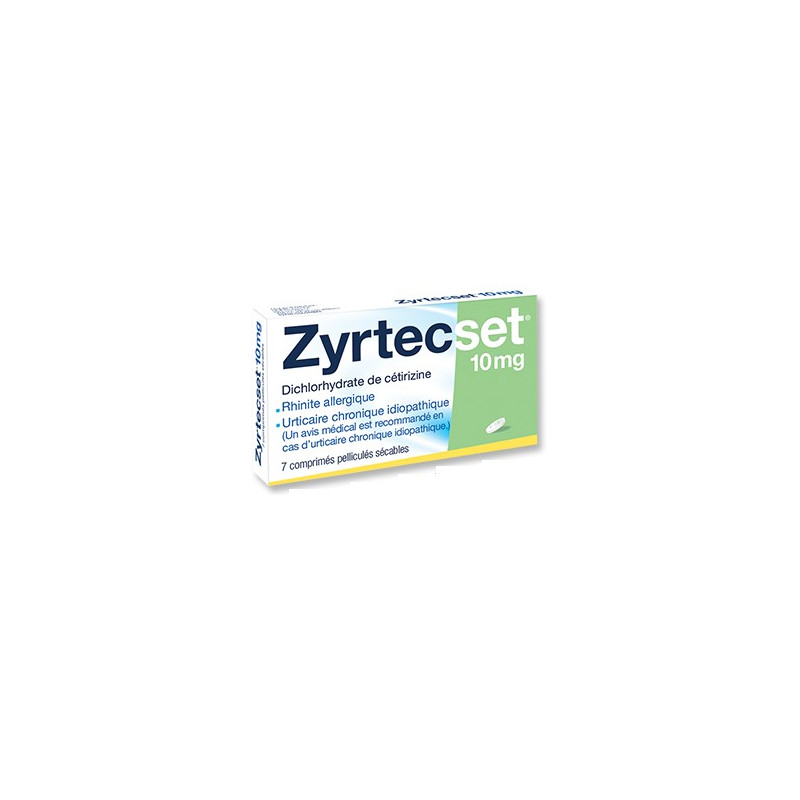Zytectset 10 mg boîte de 7 comprimés pélliculés sécables