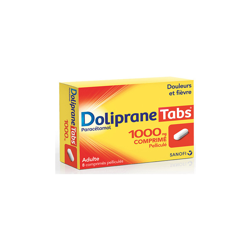 DolipraneTabs 1 g médicament antalgique et antipyrétique pour adulte