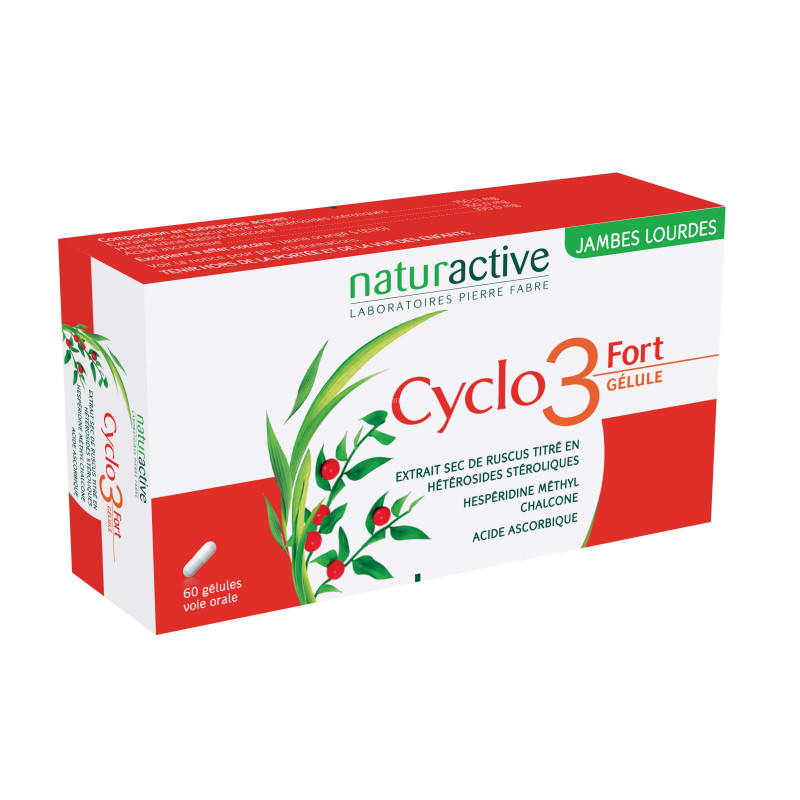 Cyclo 3 Fort 60 gélules Naturactive soulage les jambes lourdes